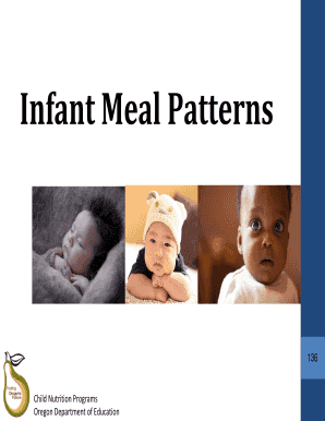 Fillable Online Infant Meal Patterns Fax Email Print - pdfFiller