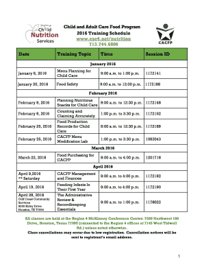 Fillable Online CACFP Menu for Children Week 1/Fall Menu Fax Email ...