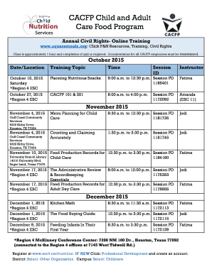 Fillable Online CACFP Child and Adult Fax Email Print - pdfFiller