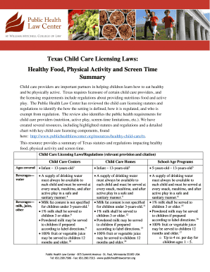 Fillable Online Texas Child Care Licensing Laws: Fax Email Print ...