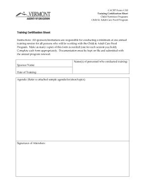 Fillable Online CACFP Form # 310 Fax Email Print - pdfFiller
