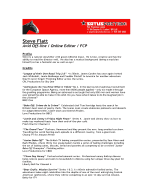 Fillable Online Steve Flatt Fax Email Print - pdfFiller