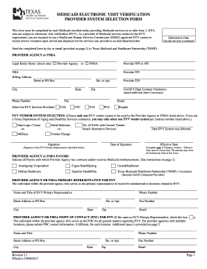 Fillable Online MEDICAID ELECTRONIC VISIT VERIFICATION Fax Email Print ...