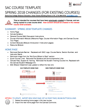 Fillable Online SAC COURSE TEMPLATE Fax Email Print - pdfFiller