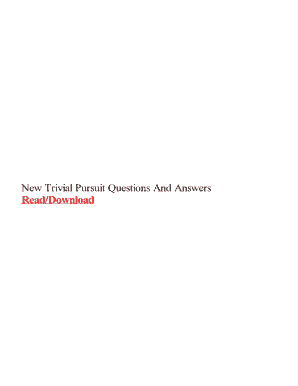 Fillable Online New Trivial Pursuit Questions And Answers Fax Email ...