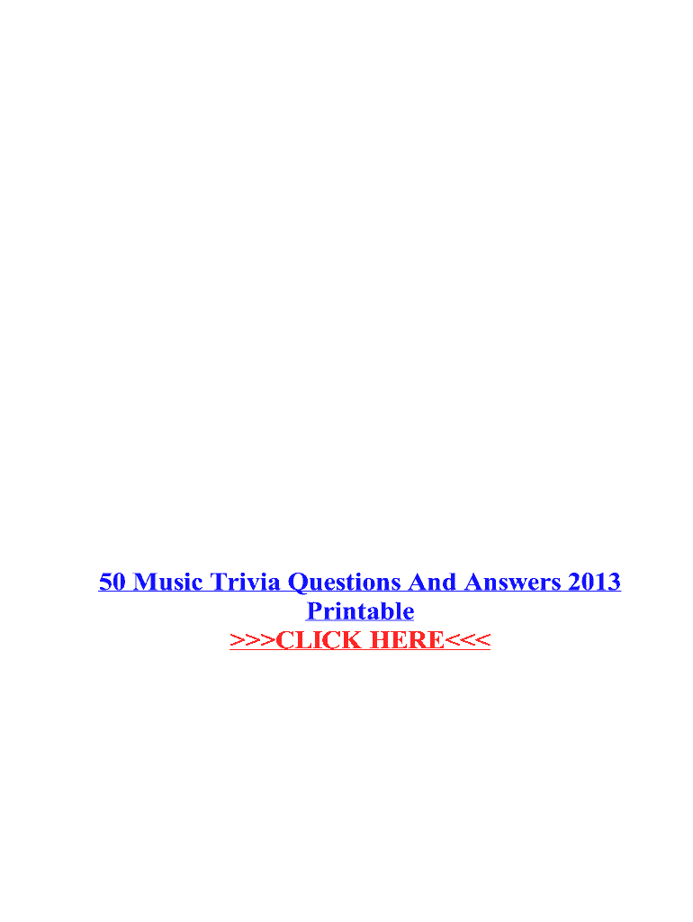 Fillable Online The Entertainment quiz questions from the Ultimate ...