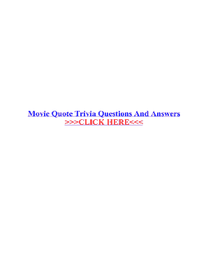 Movie Quotes Quiz With Answers Pdf - Fill Online, Printable, Fillable ...