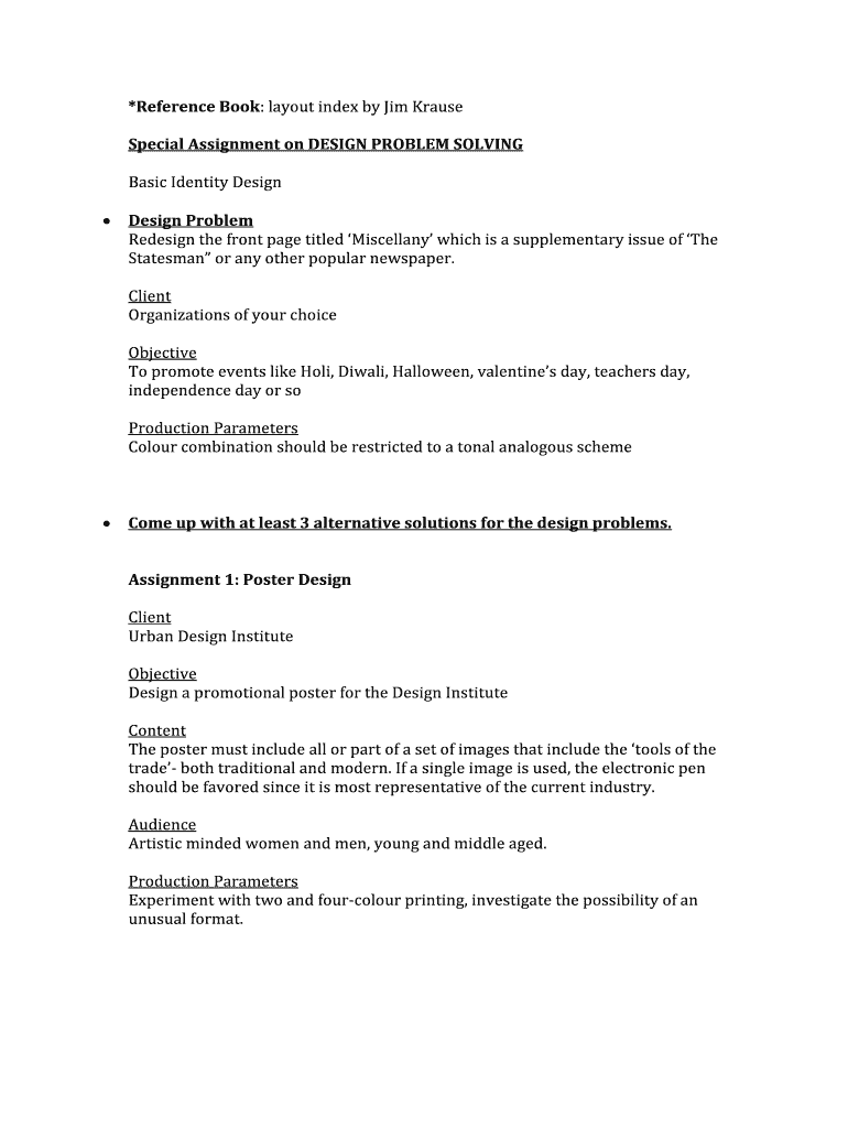 Fillable Online *Reference Book: layout index by Jim Krause Fax Email ...