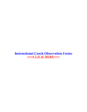 Fillable Online Instructional Coach Observation Forms Fax Email Print ...