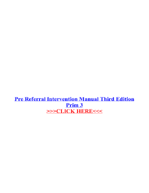 Fillable Online Pre Referral Intervention Manual Third Fax Email Print ...