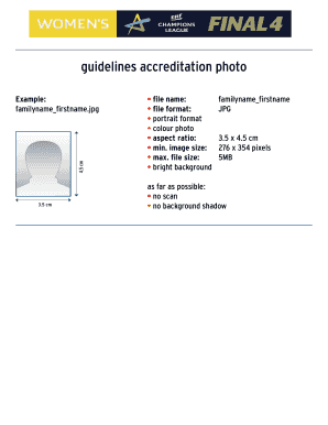 Fillable Online guidelines accreditation photo Fax Email Print - pdfFiller