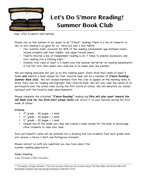 Fillable Online Lets Do Smore Reading Fax Email Print - pdfFiller