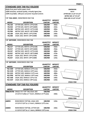 Fillable Online STANDARD SIDE TAB FILE FOLDERS Fax Email Print - pdfFiller