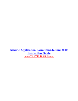Fillable Online Generic Application Form Canada Imm 0008 Fax Email ...