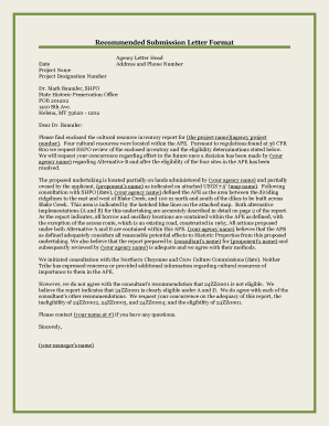 Fillable Online Recommended Submission Letter Format Fax Email Print ...