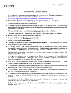 Fillable Online Guidance re: Consent Forms Fax Email Print - pdfFiller