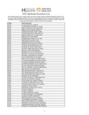 Fillable Online NTC Medicare Exclusion List Fax Email Print - pdfFiller