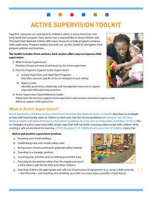 Active Supervision Toolkit - Fill Online, Printable, Fillable, Blank ...