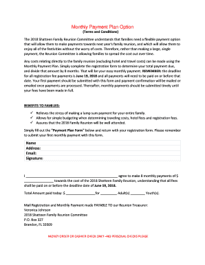 Fillable Online Monthly Payment Plan Option Fax Email Print - pdfFiller