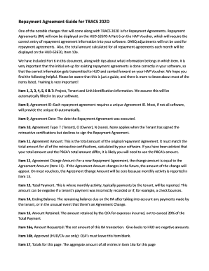 Fillable Online Repayment Agreement Guide for TRACS 202D Fax Email Print - pdfFiller