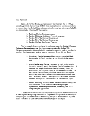 Fillable Online Section 214 of the Housing and Community Development ...