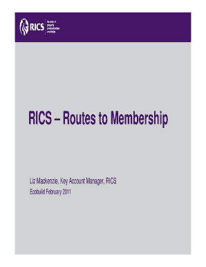Fillable Online RICS Routes to Membership Fax Email Print - pdfFiller