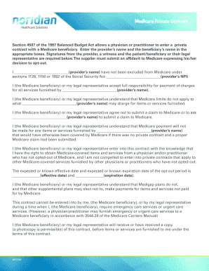 Fillable Online Medicare Private Contract Fax Email Print - pdfFiller