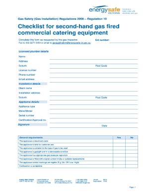 Fillable Online Gas Safety (Gas Installation) Regulations 2008 ...