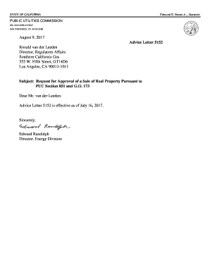 Fillable Online Advice Letter 5152 Fax Email Print - pdfFiller