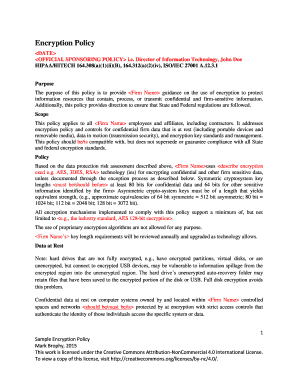Fillable Online Encryption Policy Fax Email Print - pdfFiller