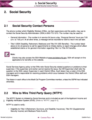 Fillable Online 1 Social Security Contact Persons Fax Email Print ...