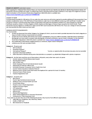 Fillable Online PROOF OF IDENTITY (100 POINT CHECK) Fax Email Print ...
