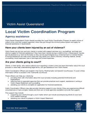 Fillable Online Victim Assist Queensland Fax Email Print - pdfFiller