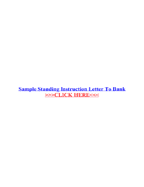 Fillable Online Sample Standing Instruction Letter To Bank Fax Email ...
