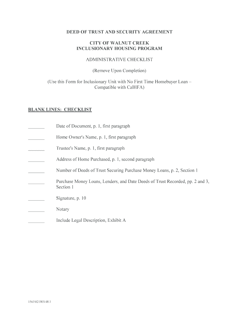 Fillable Online DEED OF TRUST AND SECURITY AGREEMENT Fax Email Print ...