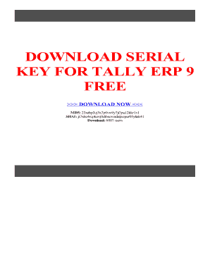 Fillable Online download serial key for tally erp 9 free Fax Email ...