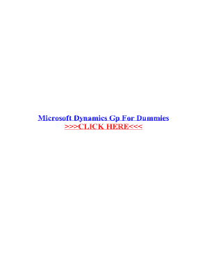 Fillable Online microsoft dynamics gp for dummies pdf Fax Email Print ...