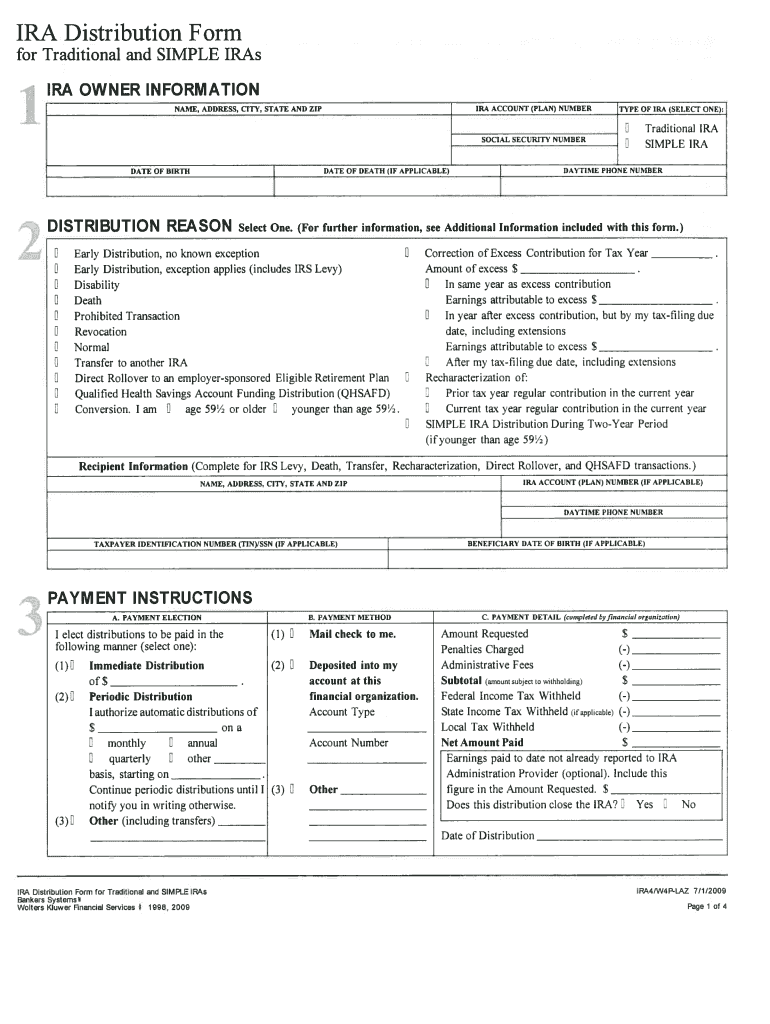 Fillable Online for Traditional and SIMPLE IRAs Fax Email Print - pdfFiller