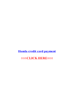 Fillable Online Honda credit card payment Fax Email Print - pdfFiller