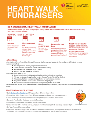Fillable Online BE A SUCCESSFUL HEART WALK FUNDRAISER Fax Email Print ...