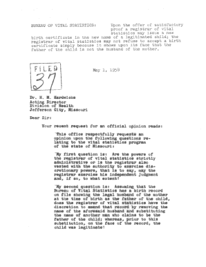 Fillable Online BUREAU OF VITAL STATISTICS : Fax Email Print - pdfFiller
