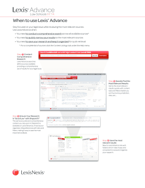 Fillable Online When to use Lexis Advance Fax Email Print - pdfFiller