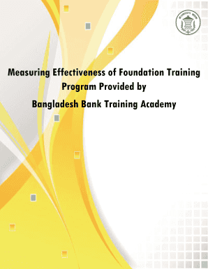 Fillable Online Measuring effectiveness of foundation training program ...