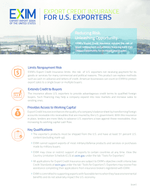 Fillable Online EXPORT CREDIT INSURANCE Fax Email Print - pdfFiller