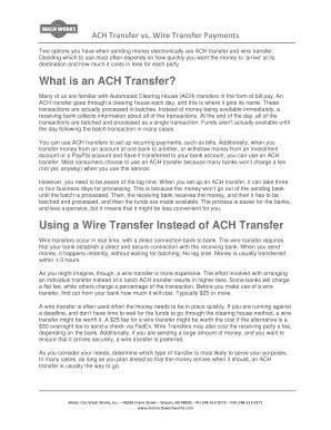 Fillable Online ACH Transfer vs Fax Email Print - pdfFiller