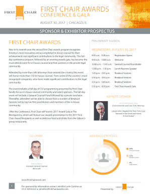 Fillable Online FIRST CHAIR AWARDS Fax Email Print - pdfFiller