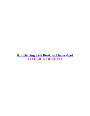 Fillable Online Rta Driving Test Booking Hyderabad Fax Email Print ...