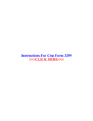 Fillable Online Instructions For Cbp Form 3299 Fax Email Print - pdfFiller