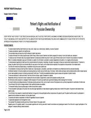Fillable Online PATIENT RIGHTS Brochure Fax Email Print - pdfFiller