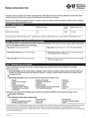 Fillable Online the Member Authorization Form Fax Email Print - pdfFiller